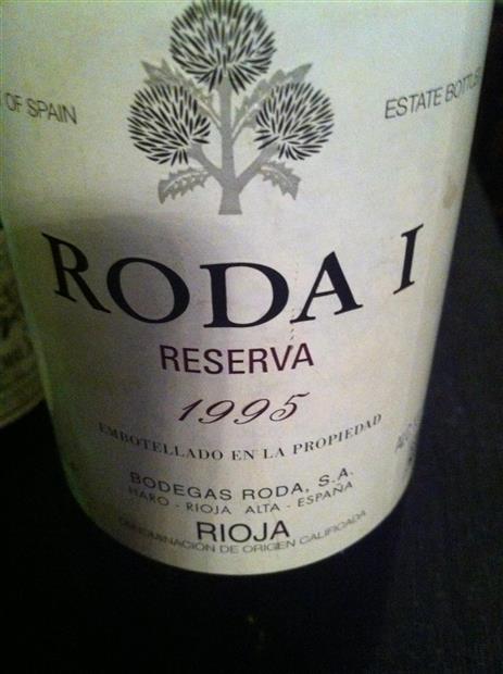1995 Bodegas Roda Rioja Roda I Reserva, Spain, La Rioja, Rioja ...