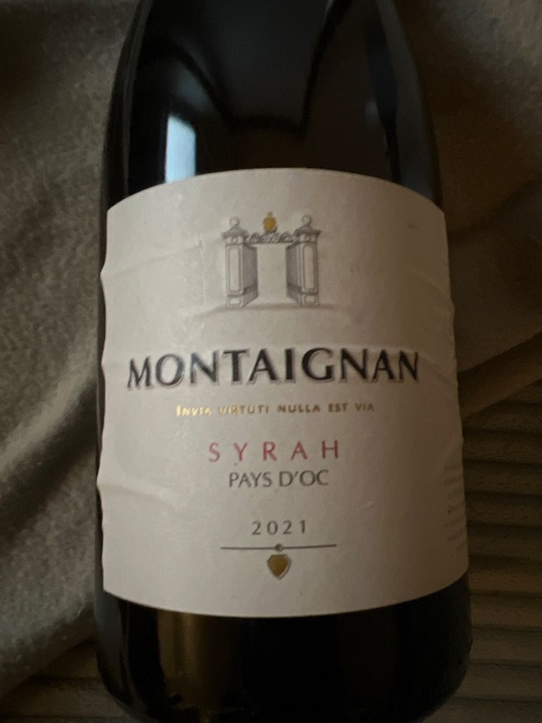 2021 Montaignan Syrah, France, Languedoc Roussillon, Vin de Pays d'Oc ...