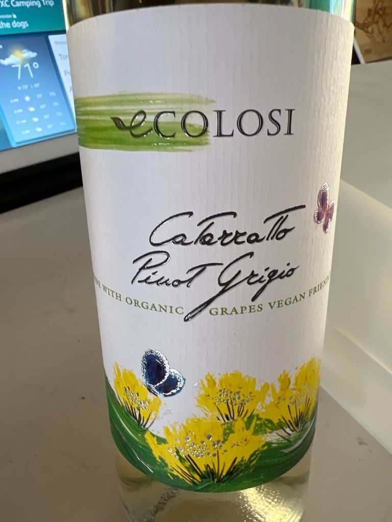 2020 Cantine Colosi eColosi Pinot Grigio-Catarratto, Italy, Sicily ...