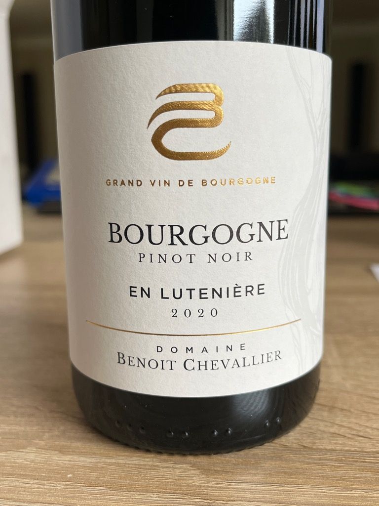 2022 Domaine Benoit Chevallier Bourgogne En Luteniere, France, Burgundy ...