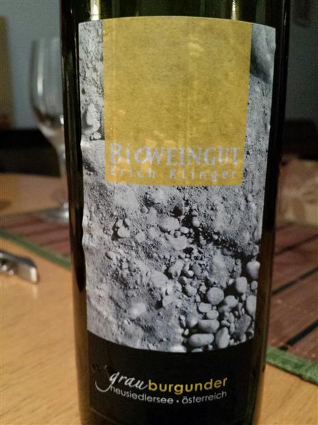 2011 Bioweingut Erich Klinger Grauburgunder, Austria, Burgenland ...