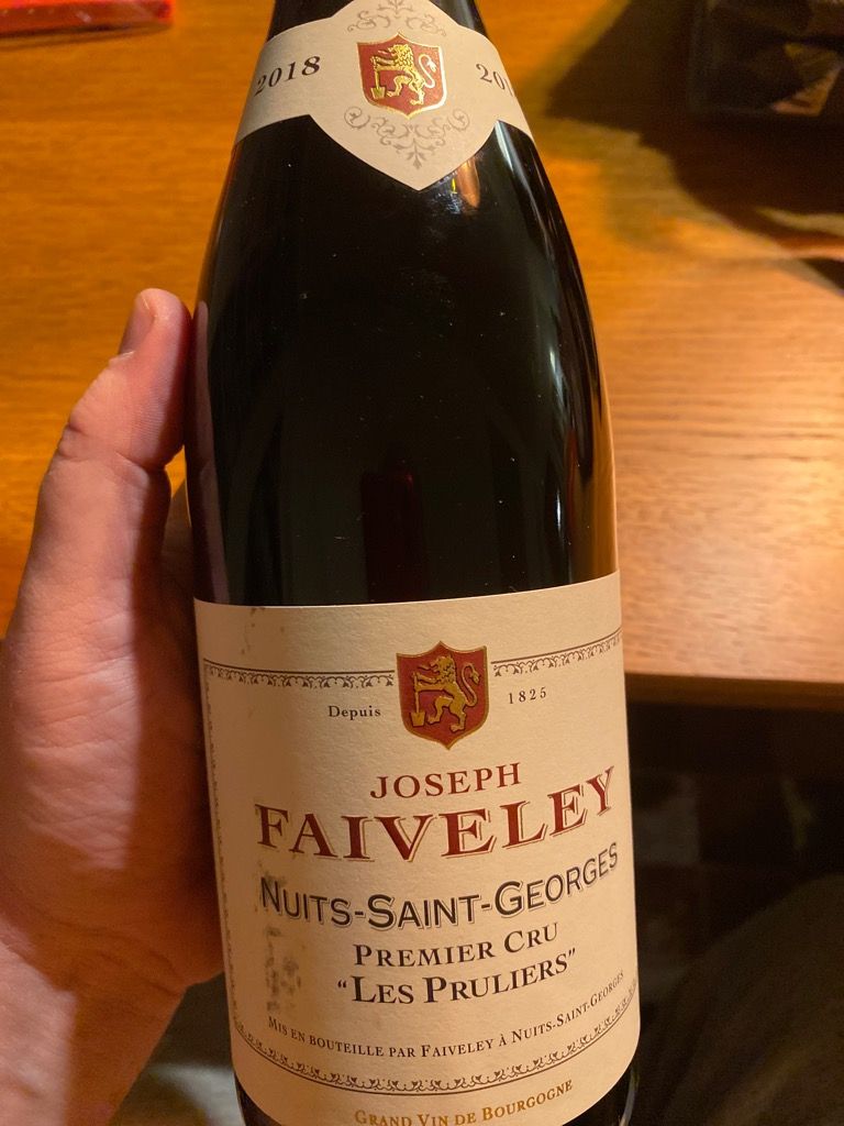 2018 Faiveley Nuits St. Georges 1er Cru Les Pruliers, France, Burgundy ...