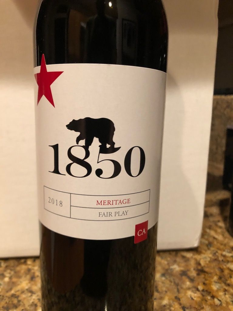 2018 1850 Wine Cellars Meritage, USA, California - CellarTracker