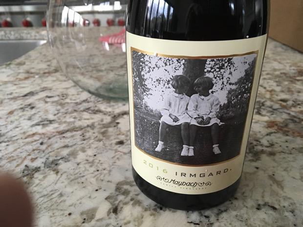 2016 Maybach Family Vineyards Pinot Noir Irmgard, USA, California ...