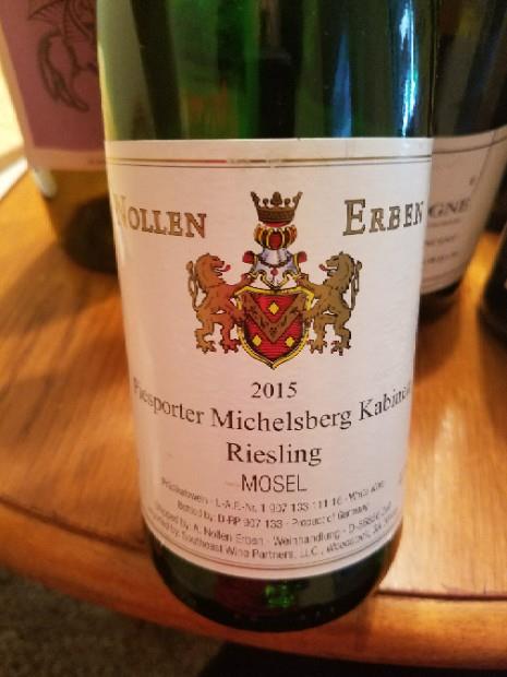 2015 A. Nollen Erben Piesporter Michelsberg Riesling Kabinett, Germany ...