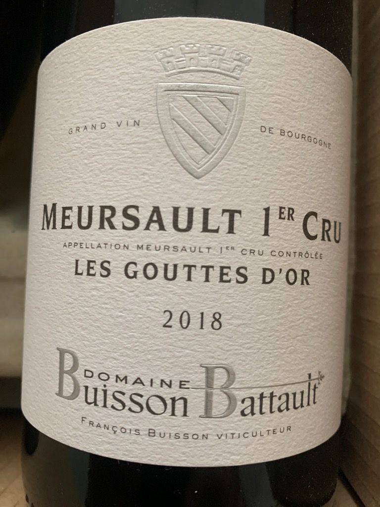 2018 Domaine Buisson-Battault Meursault 1er Cru Gouttes d'Or ...