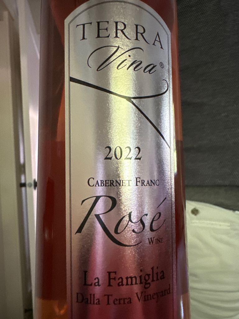 2022 Terra Vina Cabernet Franc La Famiglia Rosé Dalla Terra, USA ...