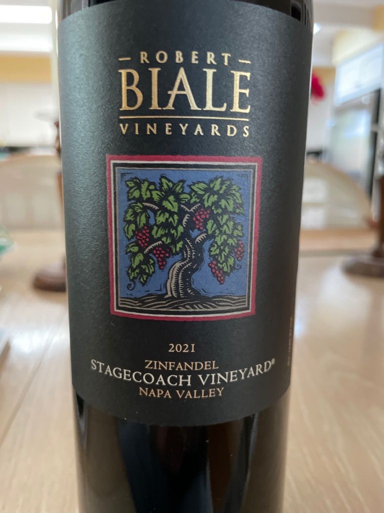 2021 Robert Biale Zinfandel The Biale Block Stagecoach Vineyard, USA ...
