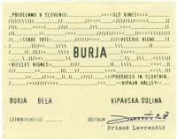 2022 Burja (Primož Lavrenčič) Bela Estate, Slovenia, Primorska, Vipava ...