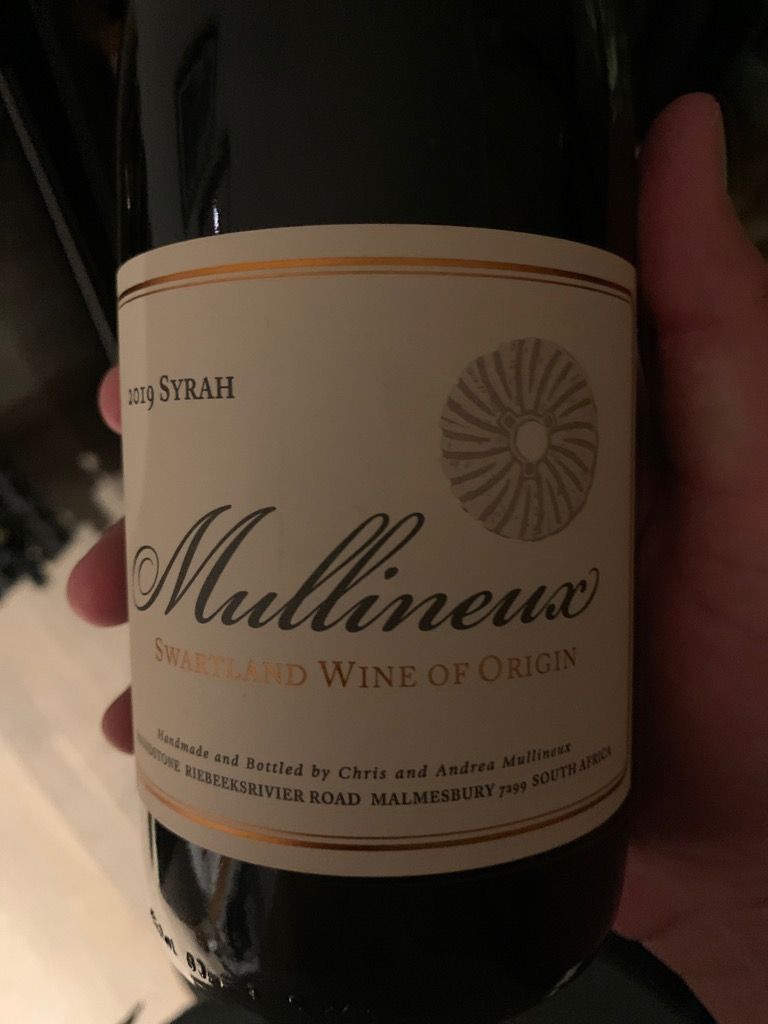 2019 Mullineux Syrah, South Africa, Coastal Region, Swartland - CellarTracker