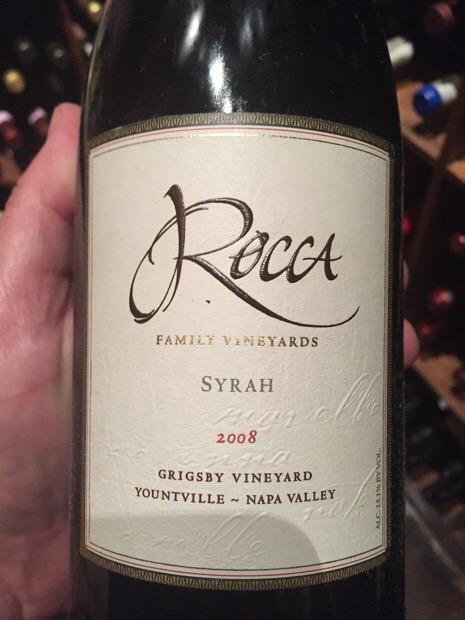 2008 Rocca Family Vineyards Syrah Grigsby Vineyard, USA, California ...