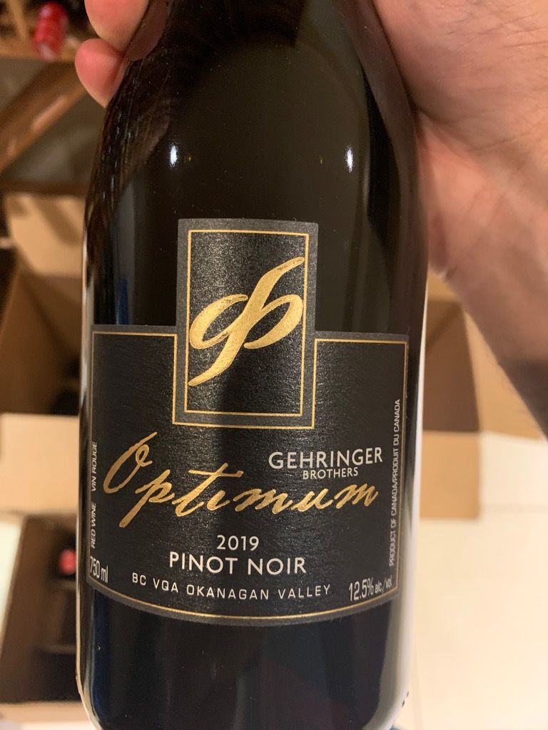 2020 Gehringer Brothers Estate Winery Pinot Noir Optimum, Canada ...