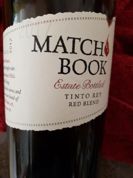 2018 Matchbook Tinto Rey, USA, California, Central Valley, Dunnigan ...