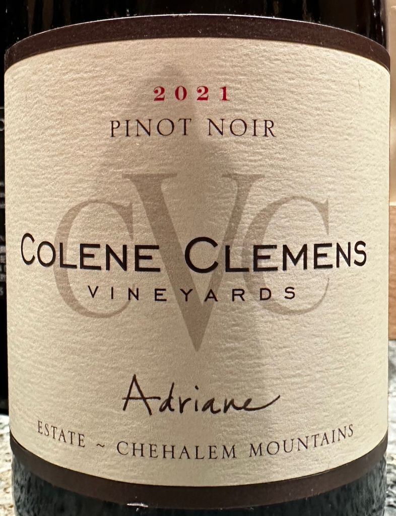 2021 Colene Clemens Pinot Noir Adriane, USA, Oregon, Willamette Valley ...