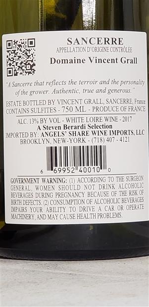 2017 Vincent Grall Sancerre, France, Loire Valley, Upper Loire ...