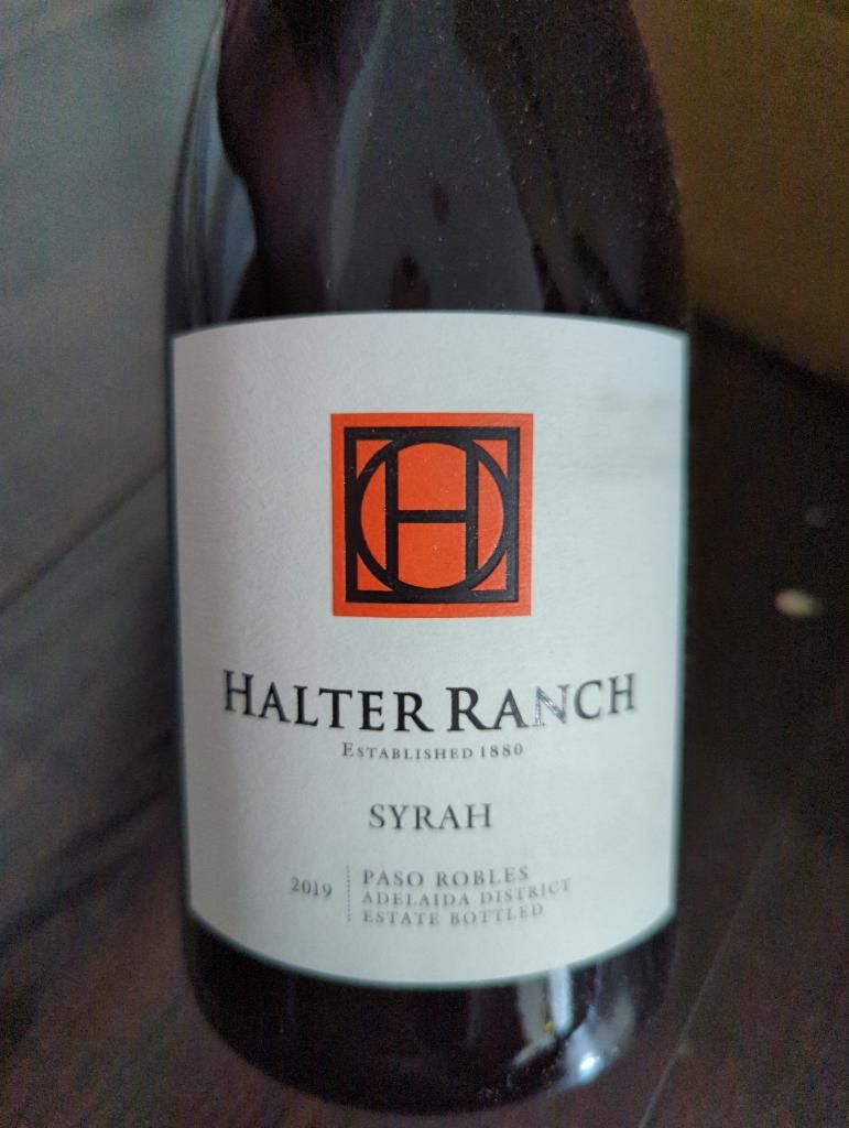 2019 Halter Ranch Syrah, USA, California, Central Coast, Paso Robles ...