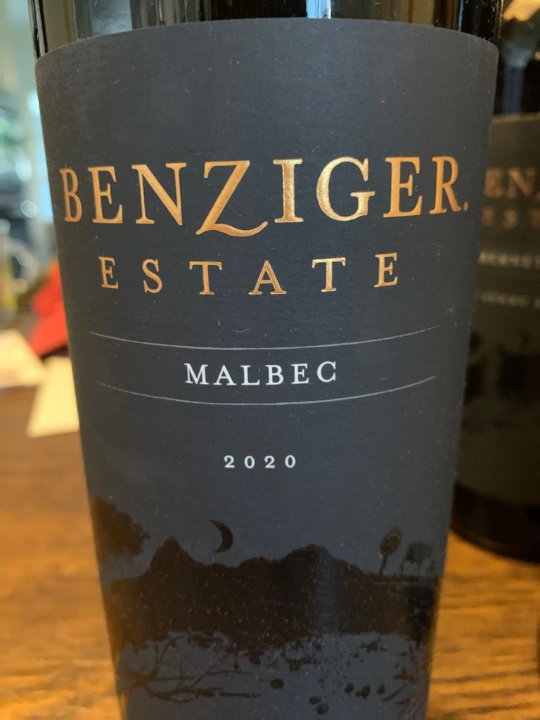 2020 Benziger Family Winery Malbec Estate, USA, California, Sonoma ...