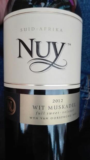 1992 Nuy-Wynkelder White Muscadel, South Africa, Breede River Valley ...