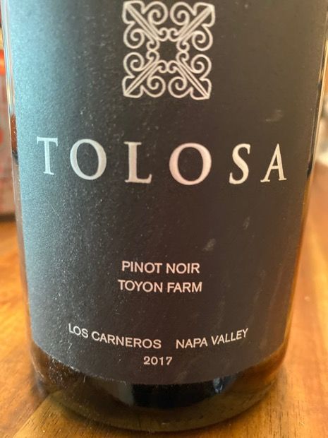 2018 Tolosa Winery Pinot Noir Toyon Farm, USA, California, Napa ...