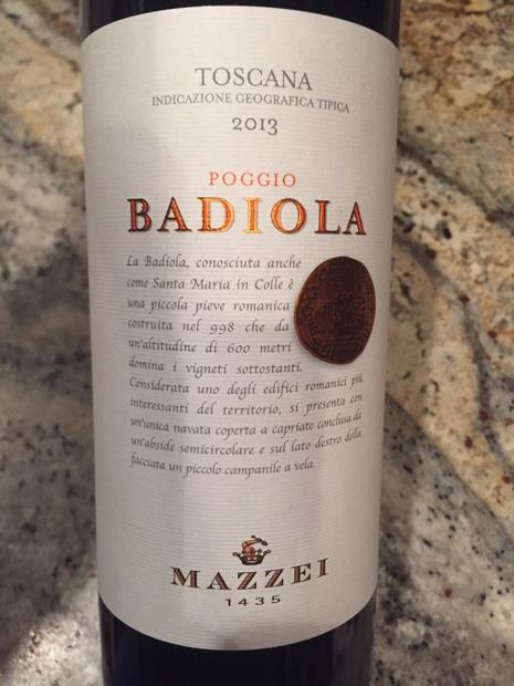 2013 Marchesi Mazzei Poggio alla Badiola Toscana IGT, Italy, Tuscany ...