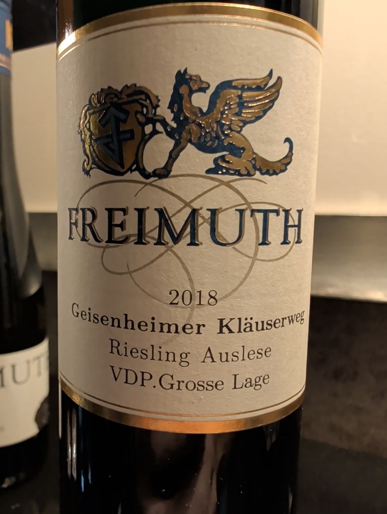 2018 Weingut Alexander Freimuth Geisenheimer Kläuserweg Riesling ...