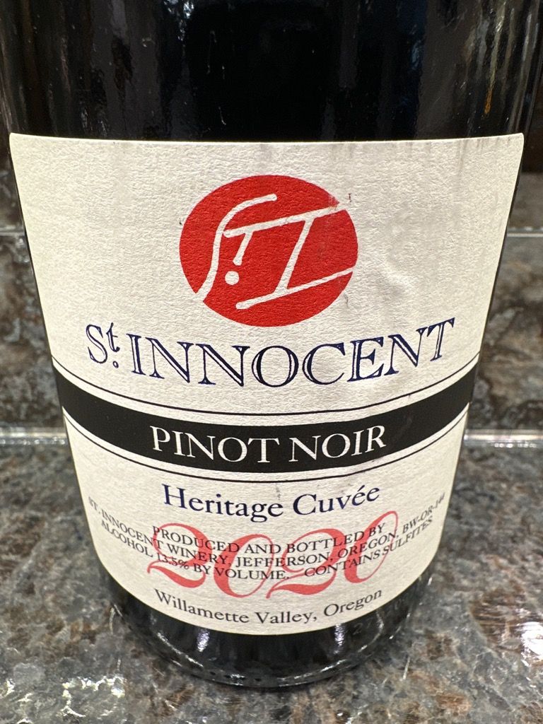 2020 St. Innocent Pinot Noir Heritage Cuvée, USA, Oregon, Willamette ...