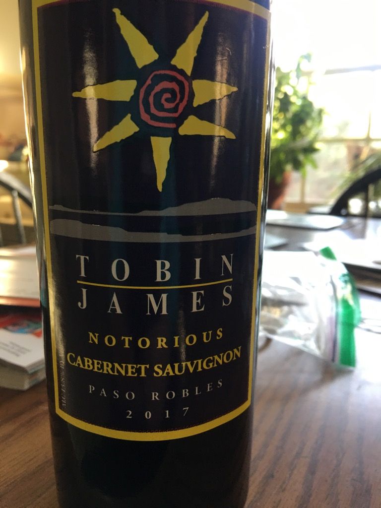 2017 Tobin James Cabernet Sauvignon Notorious, USA, California, Central ...