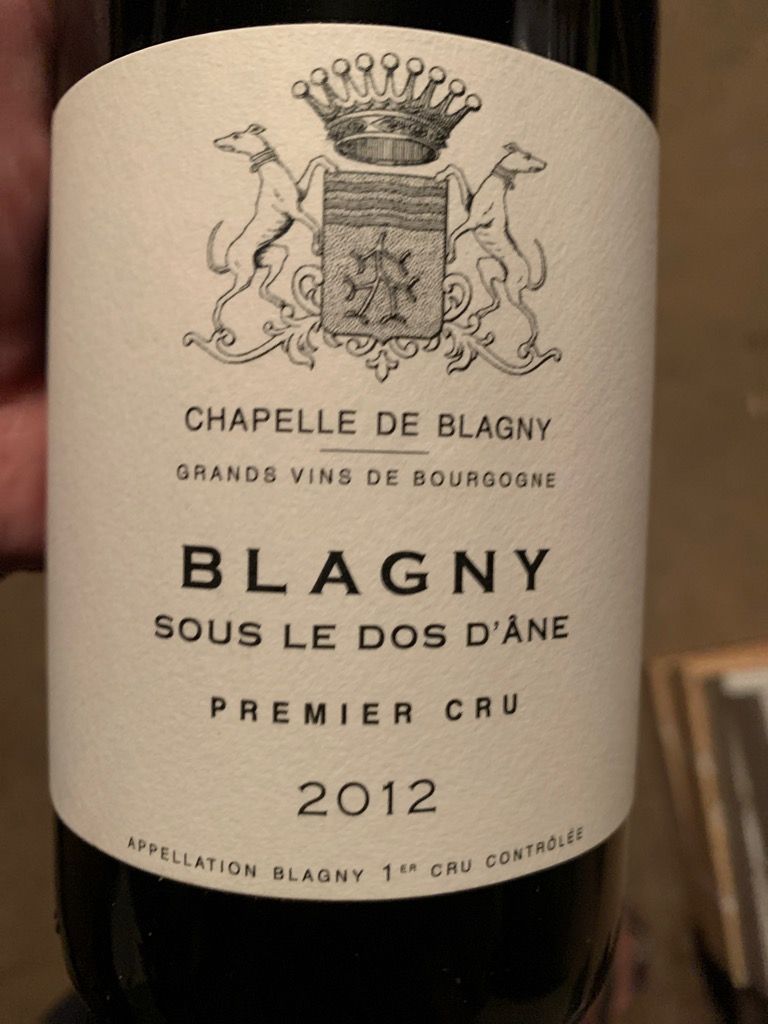 2018 Chapelle de Blagny Blagny 1er Cru Sous le Dos d'Âne Rouge, France ...