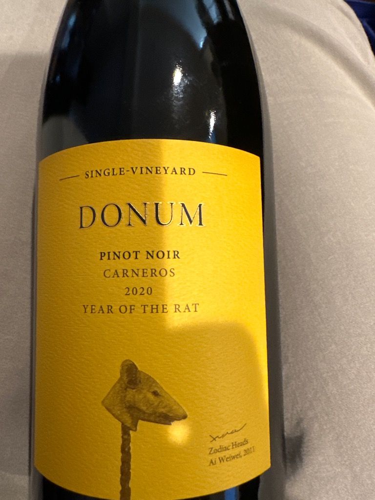 2020 Donum Pinot Noir 1870 Carneros, USA, California, Napa / Sonoma ...