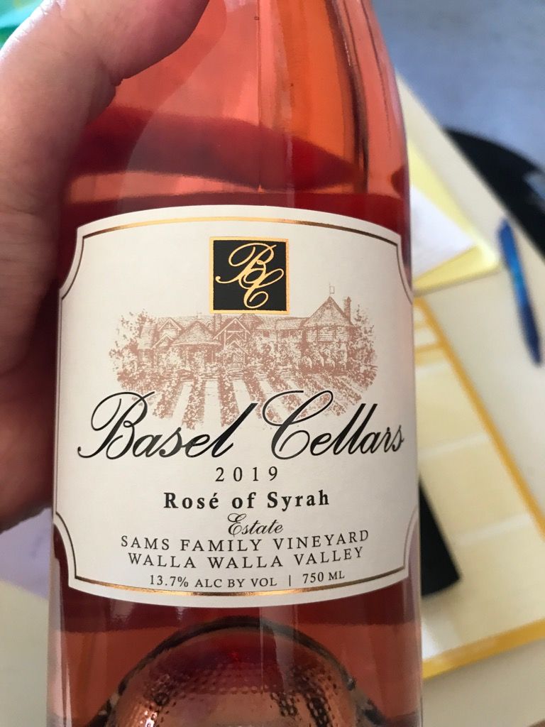 2019 Basel Cellars Rosé of Syrah, USA, Washington, Columbia Valley ...