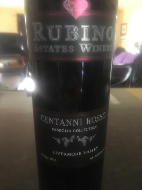 2014 Rubino Estates Winery Famiglia Collection Centanni Rosso, USA ...