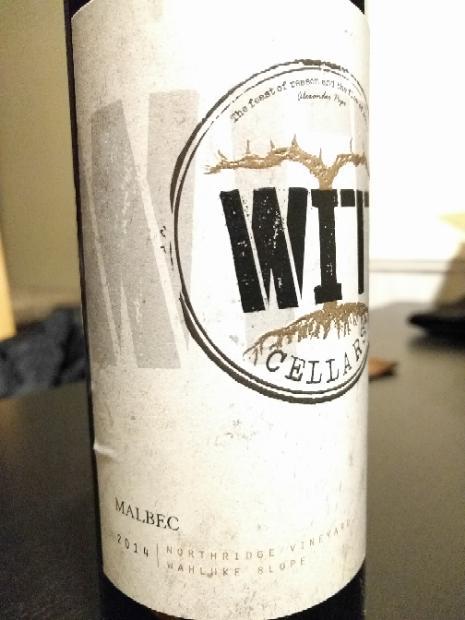 2014 Wit Cellars Malbec Northridge Vineyard, USA, Washington, Columbia ...