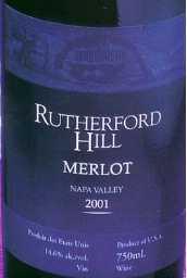 2001 Rutherford Hill Merlot Napa Valley, USA, California, Napa Valley ...