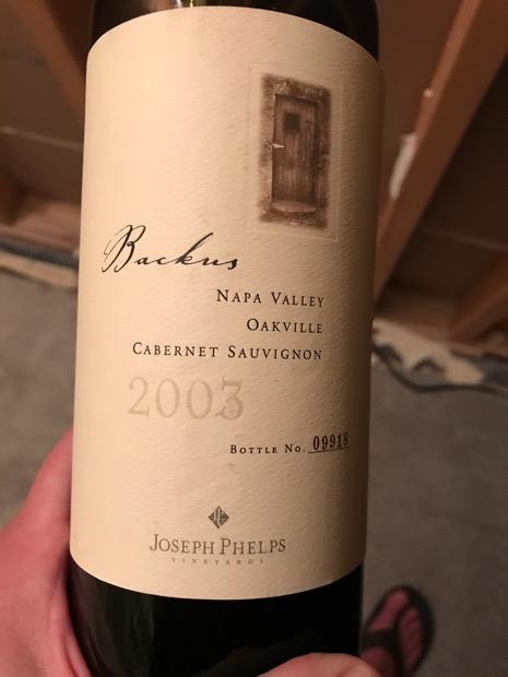 2003 Joseph Phelps Cabernet Sauvignon Backus Vineyard, USA, California ...