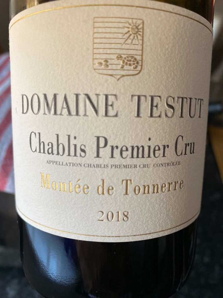 2018 Domaine Testut Chablis 1er Cru Montée de Tonnerre, France ...