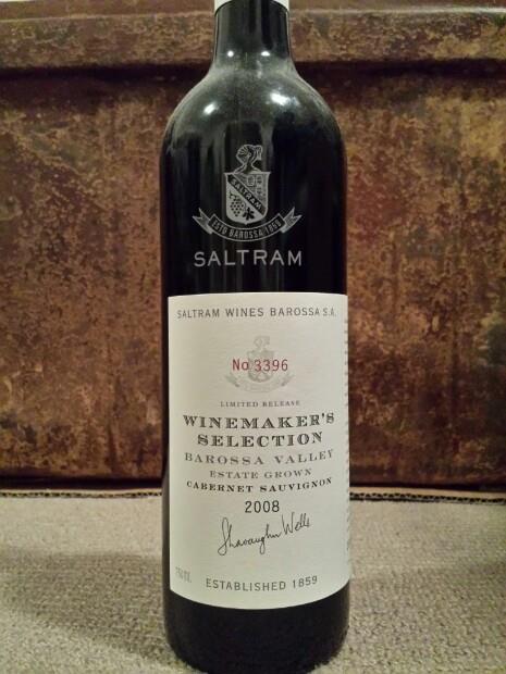 2008 Saltram Cabernet Sauvignon Winemaker's Selection, Australia, South ...