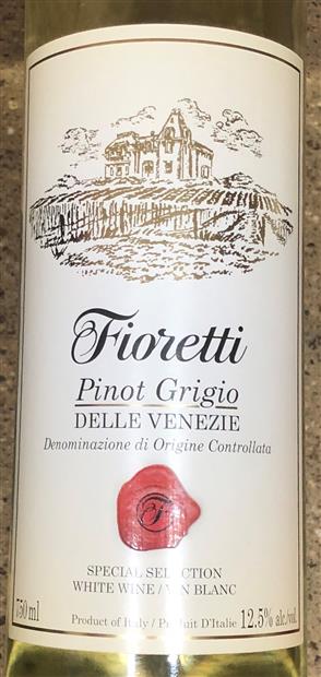 2017 Fioretti Pinot Grigio Delle Venezie, Italy, Delle Venezie ...