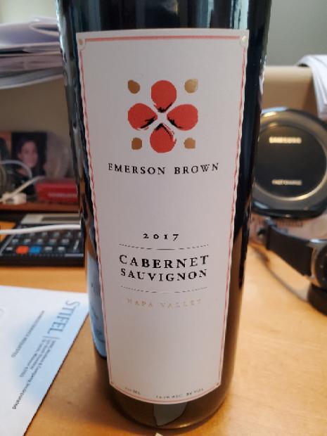 2017 Emerson Brown Cabernet Sauvignon Napa Valley, USA, California ...
