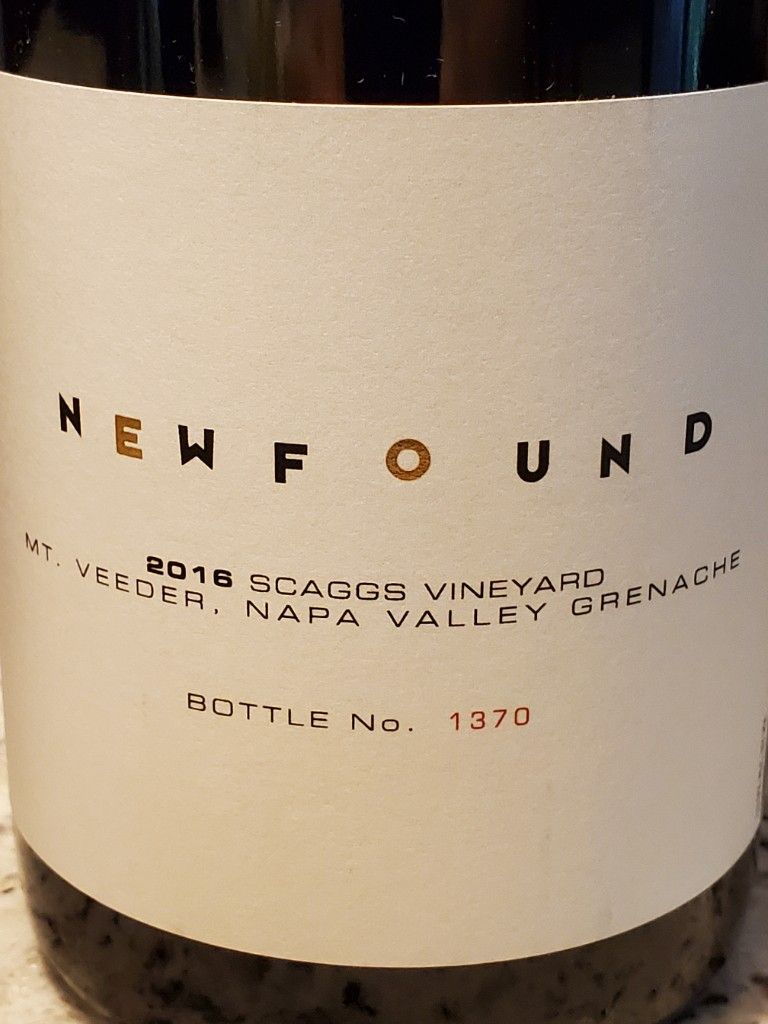 2016 Newfound Wines Grenache Scaggs Vineyard, USA, California, Napa ...