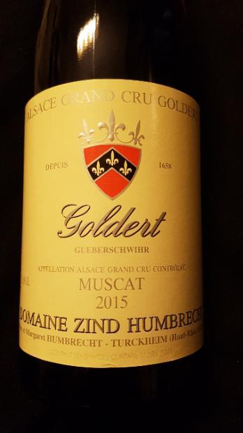 2015 Zind-Humbrecht Muscat Goldert, France, Alsace, Alsace Grand Cru ...