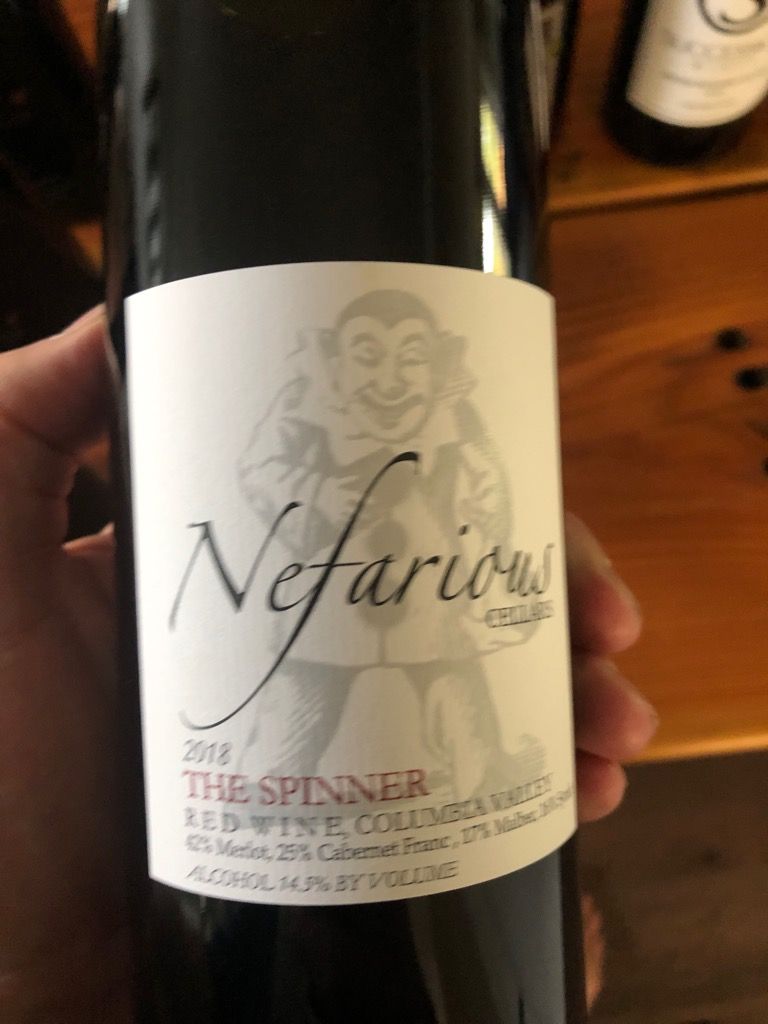 2018 Nefarious Cellars The Spinner, USA, Washington, Columbia Valley ...