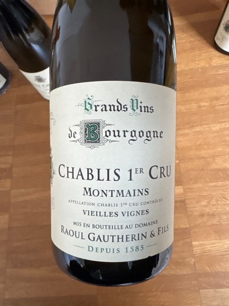 2023 Raoul Gautherin et Fils Chablis 1er Cru Mont de Milieu, France ...