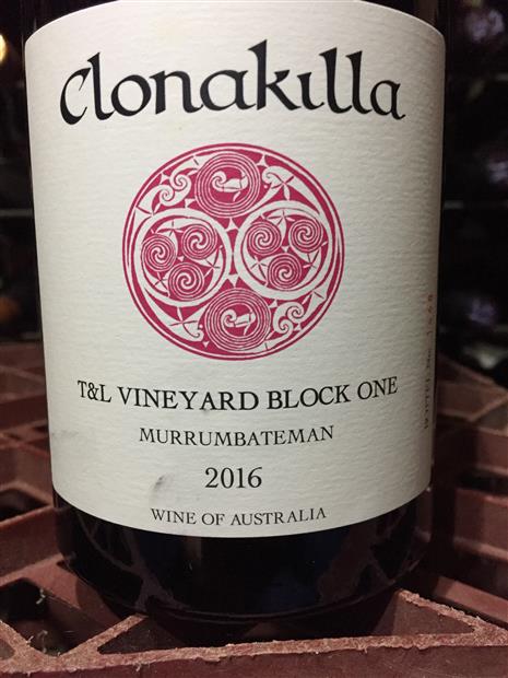 2016 Clonakilla T&L Vineyard Block One, Australia, New South Wales ...