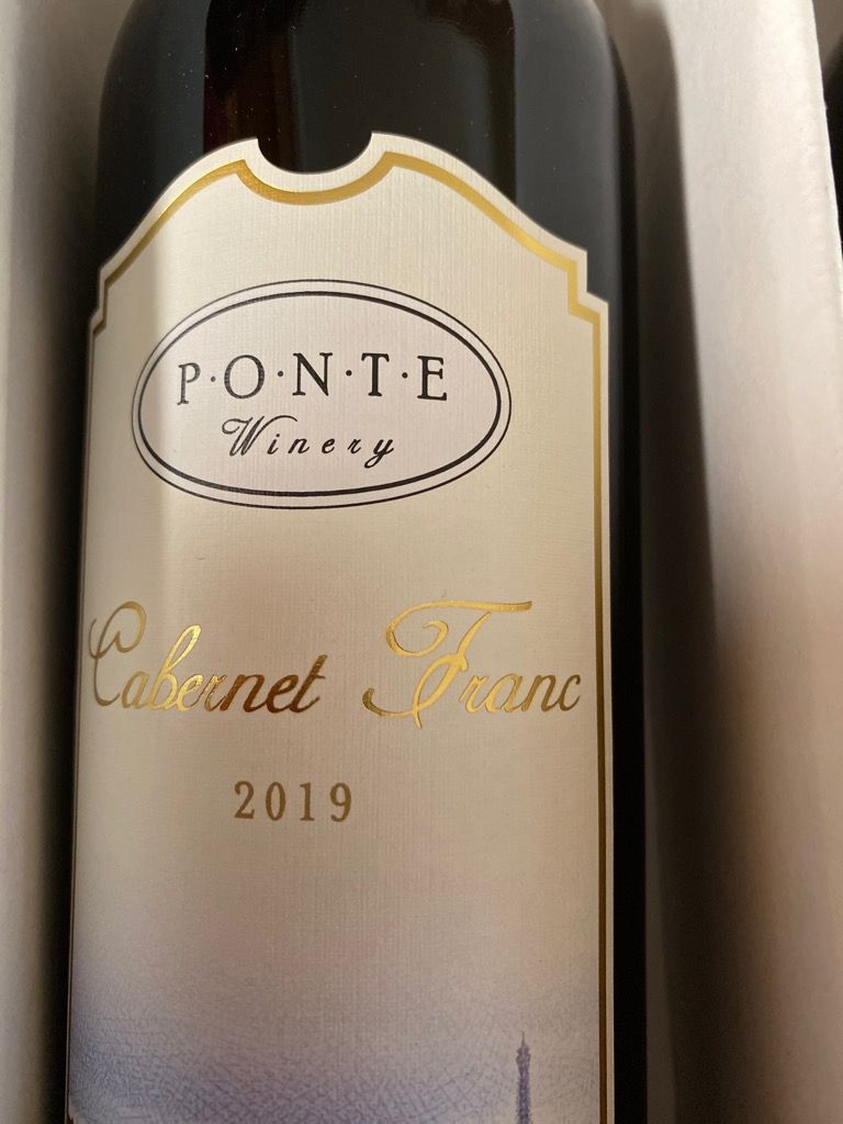 2019 Ponte Winery Cabernet Franc, USA, California, South Coast ...