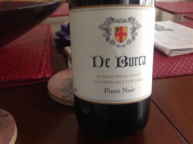2008 De Burca Pinot Noir Coopers Mill Vineyard, USA, California, Sonoma ...