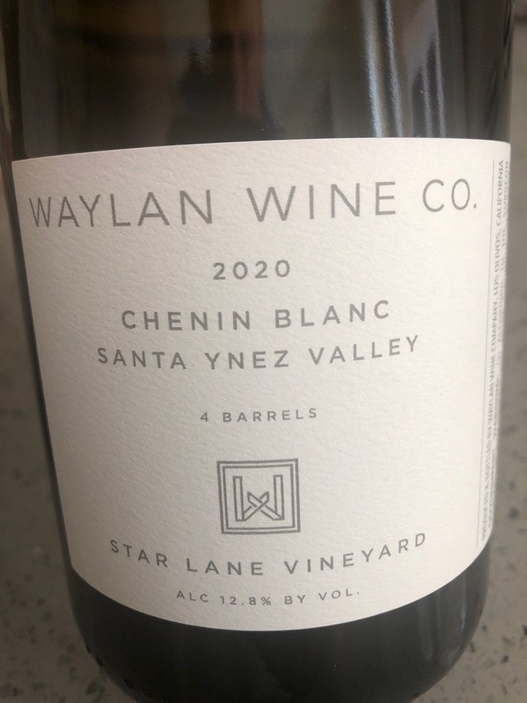 2021 Waylan Wine Co. Chenin Blanc Semillon Star Lane Vineyard, USA ...