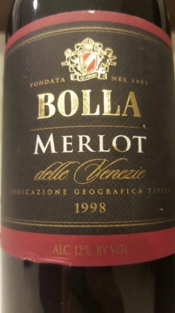 1989 Bolla Merlot Delle Venezie, Italy, Delle Venezie - CellarTracker