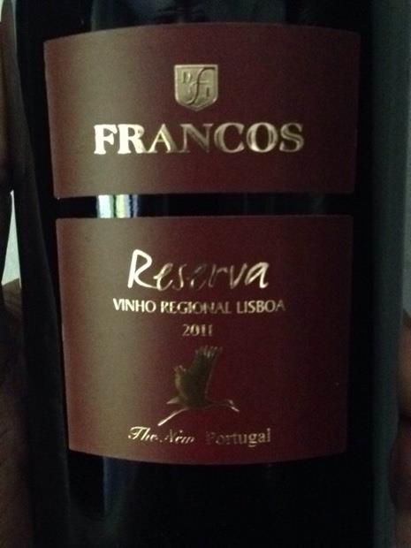 2015 DFJ Vinhos Alenquer Francos Reserva, Portugal, Lisboa, Alenquer ...