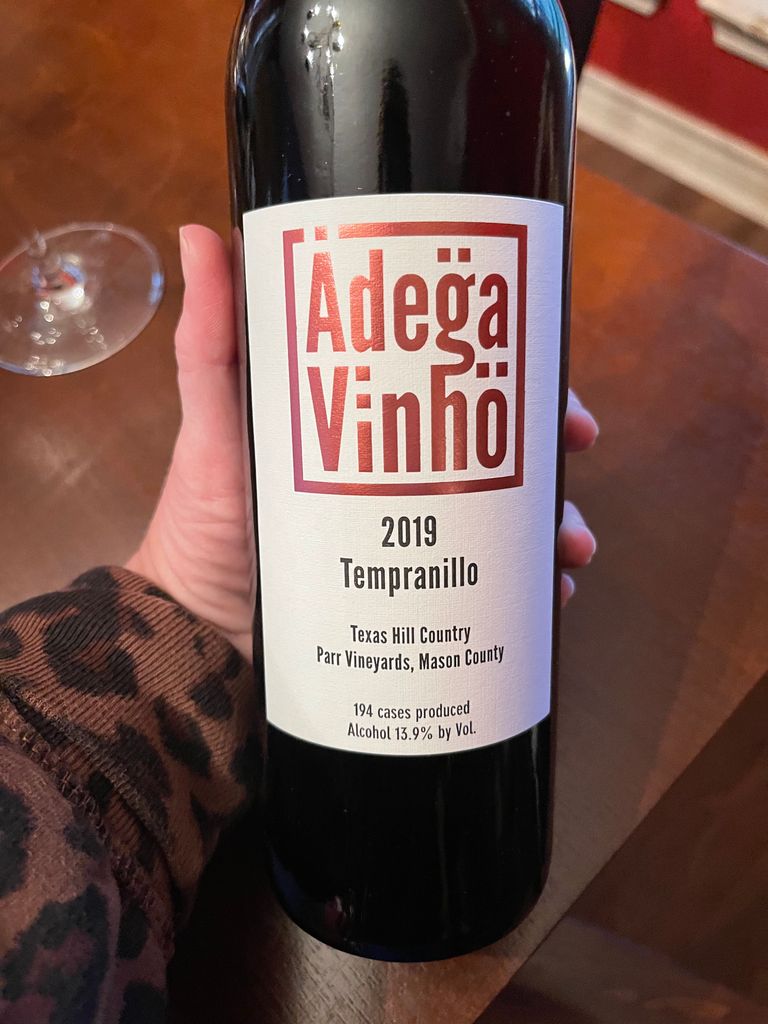 2020 Adega Vinho Tempranillo Parr Vineyards, USA, Texas, Texas Hill ...