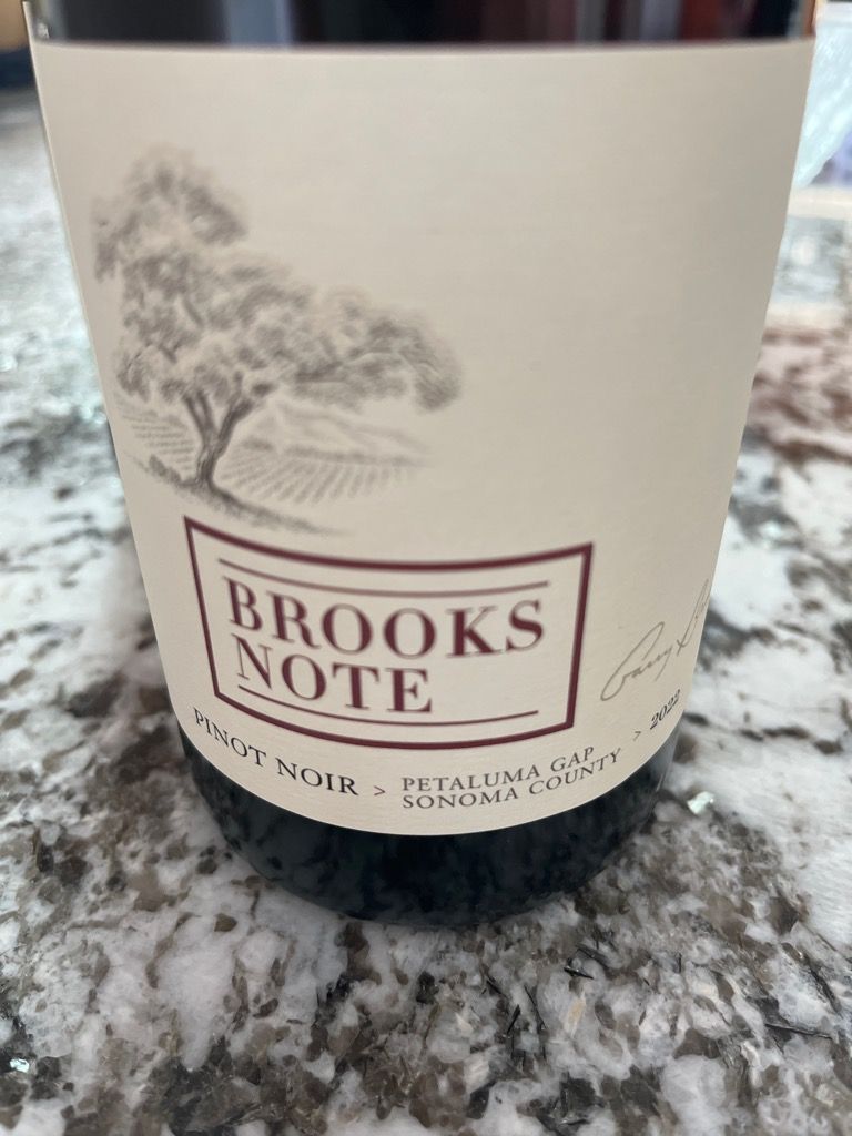 2021 Brooks Note Pinot Noir, USA, California, Sonoma County, Petaluma ...